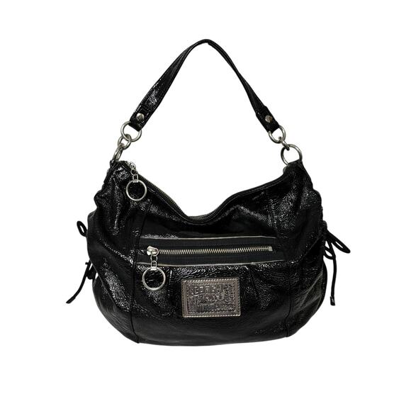 Coach | Bags | Coach Poppy Hobo Bag Shoulder Purse Black Patent Leather ...